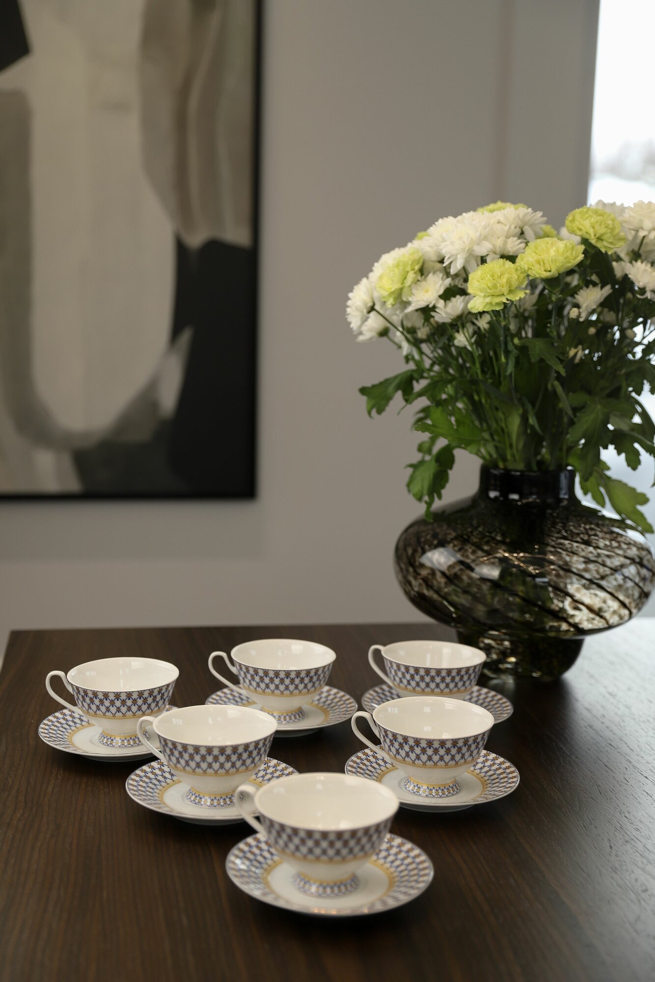 Чайный сервиз на 6 персон, 12 предметов, кофейный сервиз