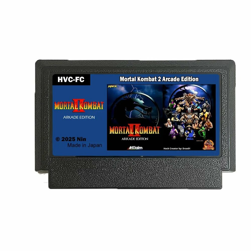 Mortal Kombat 2 Arcade Edition - Игра 8-битный картридж Famicom - игровой картридж NES (8 bit, Английская версия)