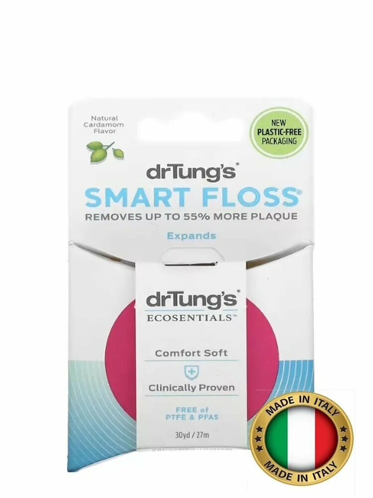 Зубная нить Dr. Tung's Smart Floss натуральный кардамон 27 м
