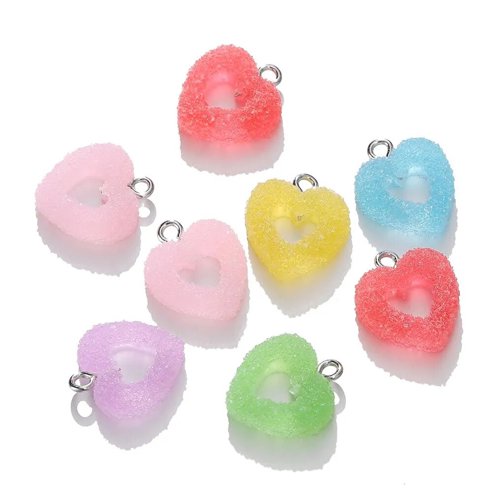 5шт Кулон Подвеска в форме сердца , DIY ожерелье и браслет цепи