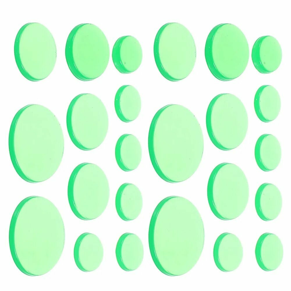 Силиконовые самоклеящиеся звукоглушители для барабанов, зеленые, набор из 24 шт для рабочей практики