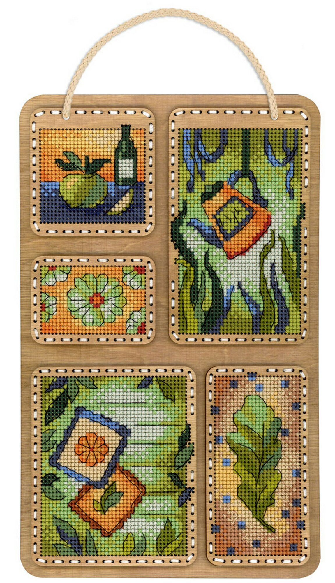 Вышивка Летний коллаж 26x17 см.