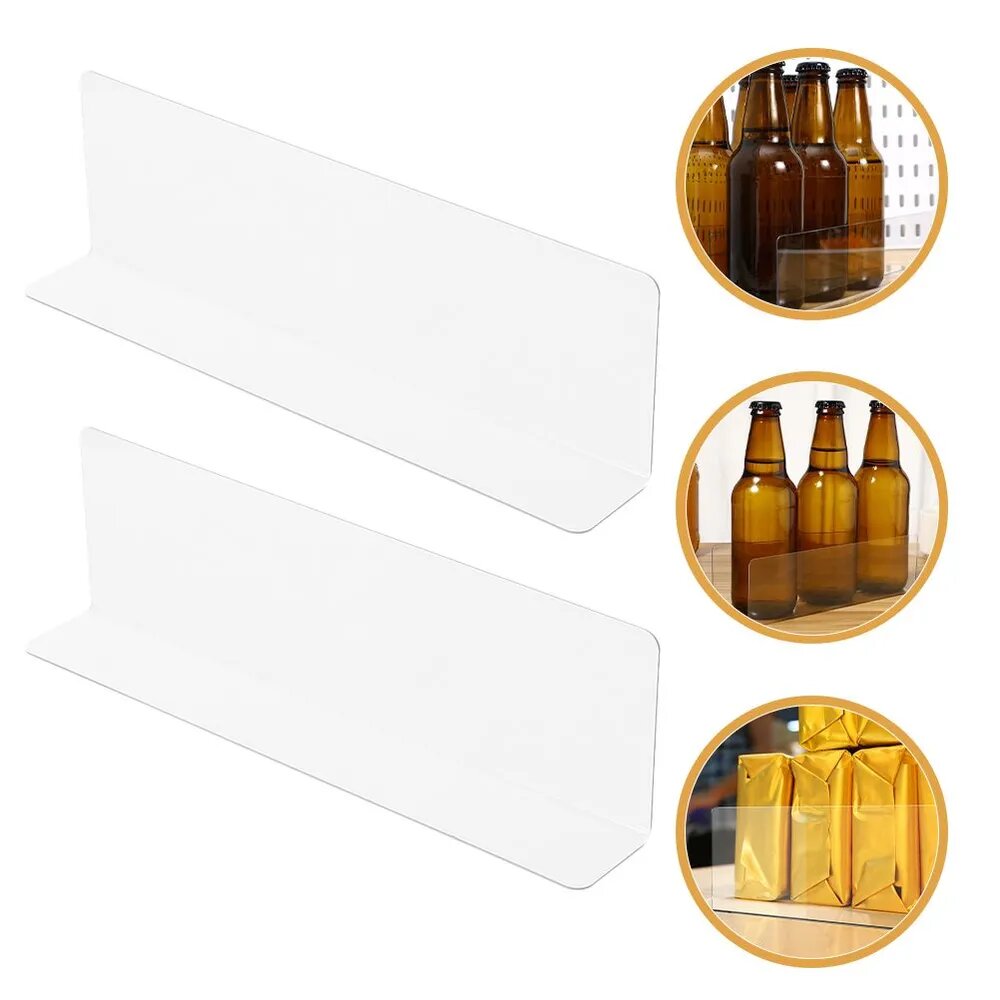 Планки-ограничители для создания порядка на полках в магазинах и домах, прозрачные, комплект из 10 штук