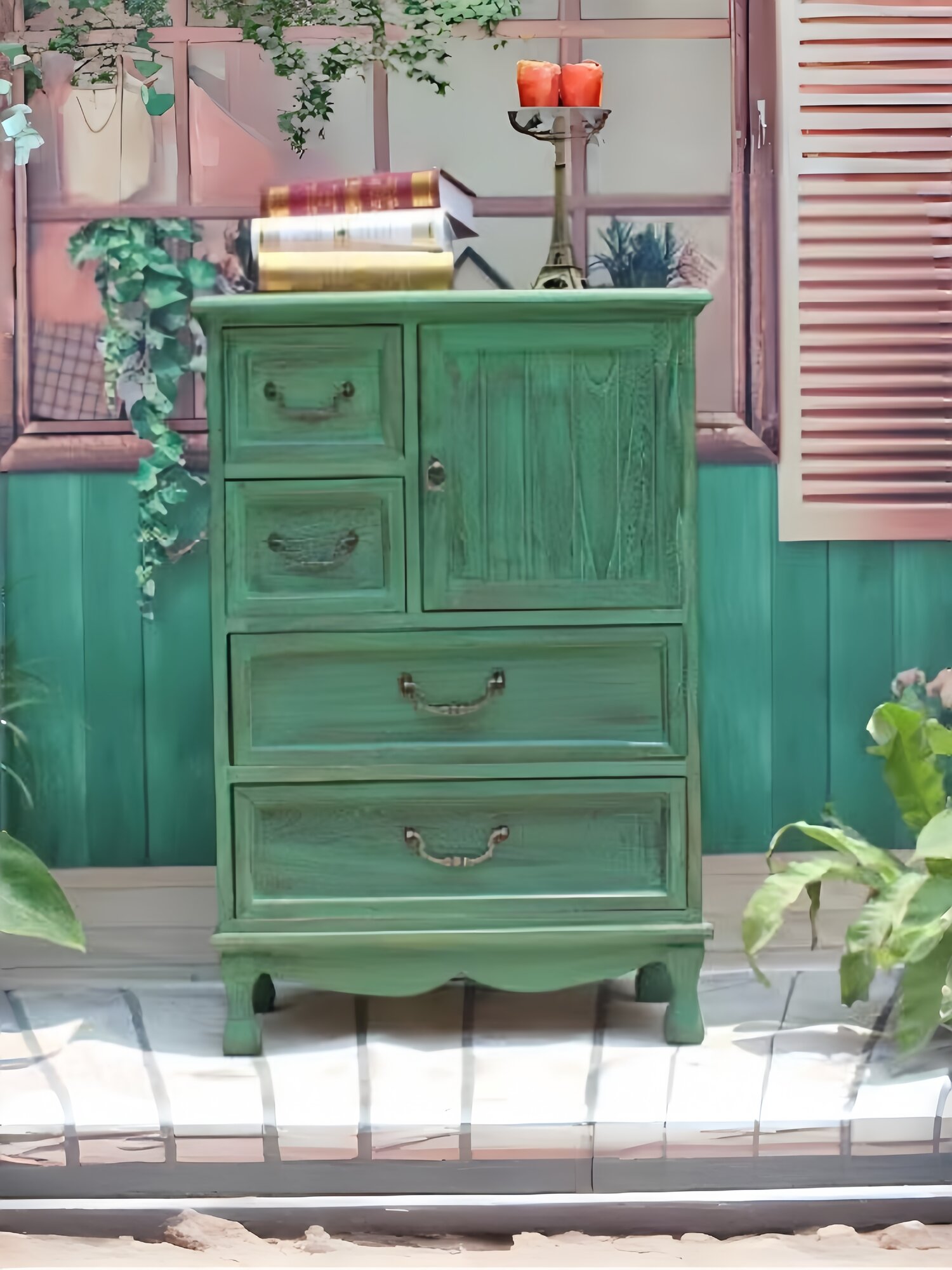 Комод, ретро, для дачи/дома, массив дерева/фанера, 58 x 32 x 83 см