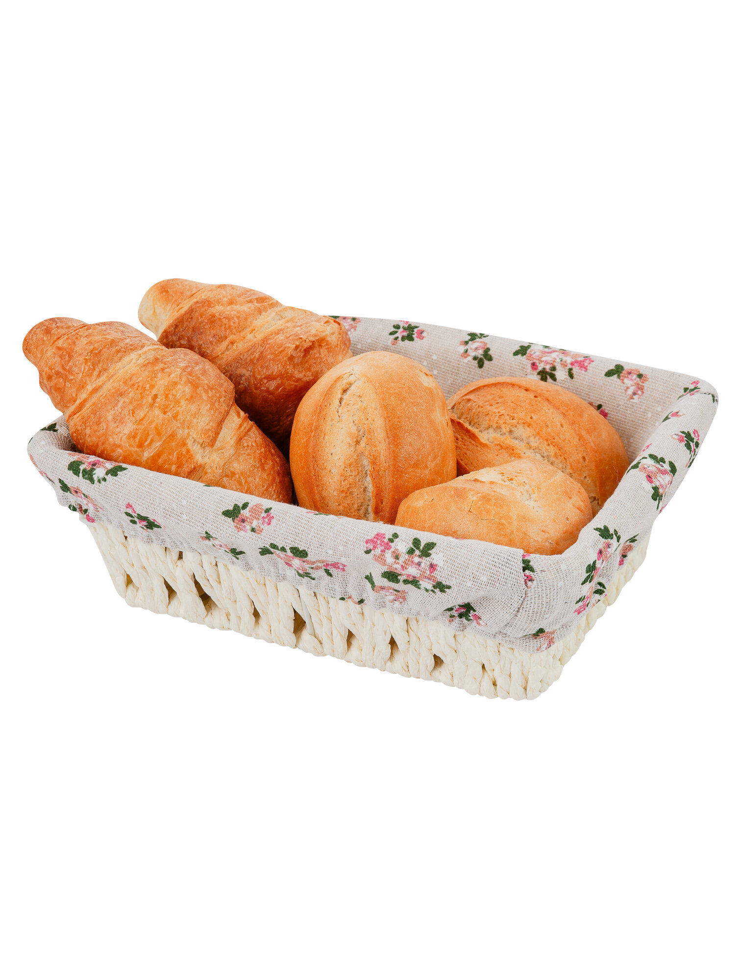 Прямоугольная корзинка плетеная для хлеба, фруктов и сладостей / Хлебная корзинка, 22х16х7 см / Хлебница плетёная