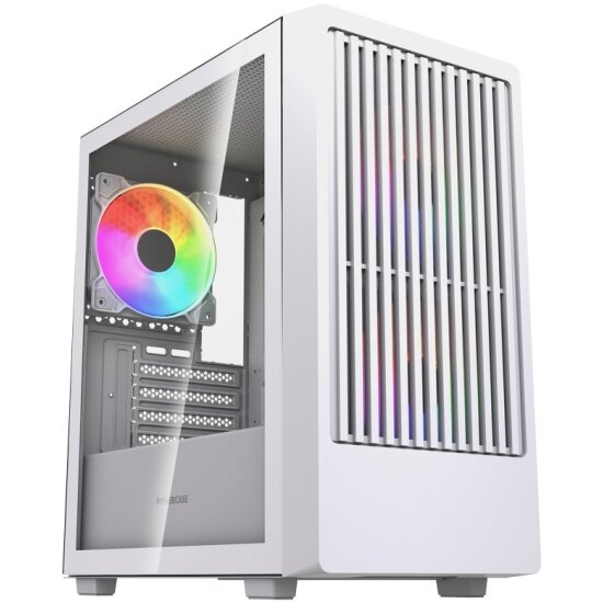 Корпус Powercase Mistral SM07 ARGB, белый