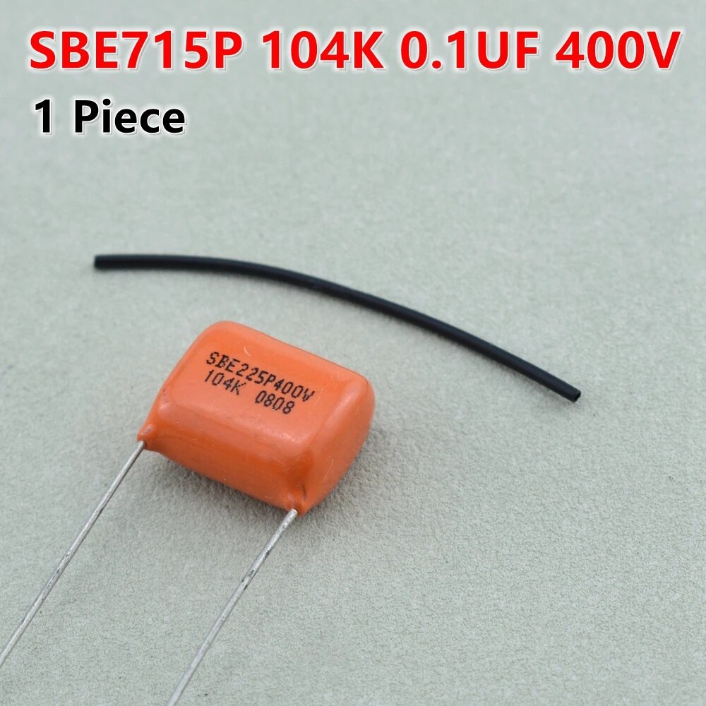 Оранжевый гитарный конденсатор GuitarFamily Tone SBE715P 0,1 мкФ 400 В 1 Piece
