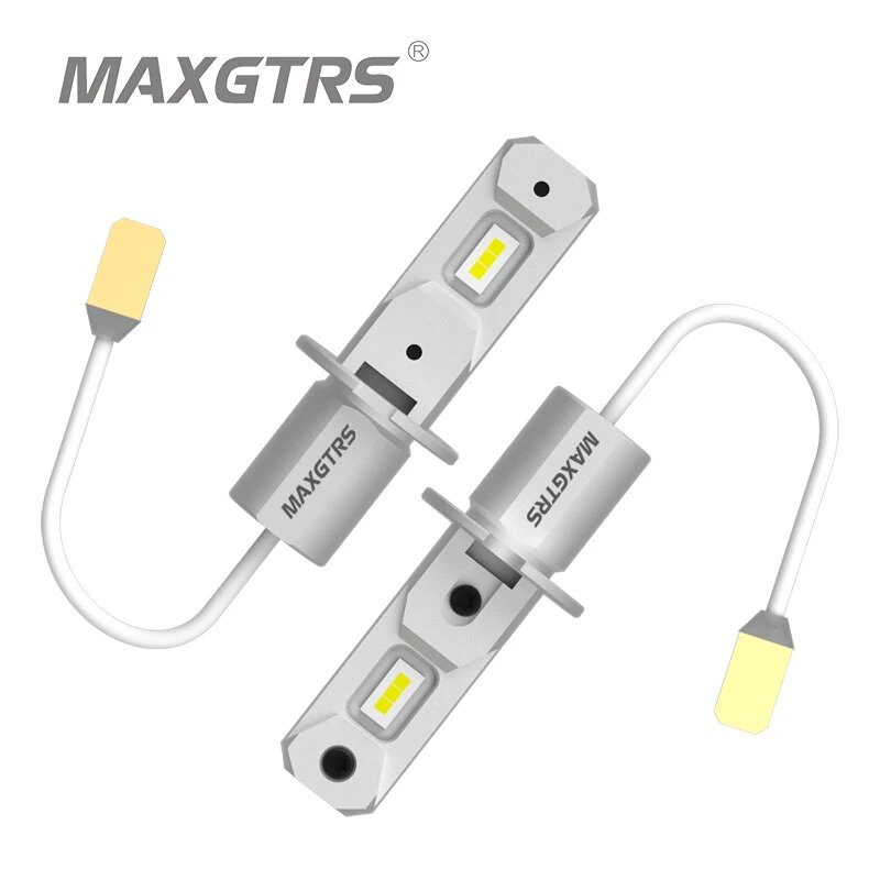 2 шт. Автомобильные LED фары H3 80 Вт, 3000K Золотой