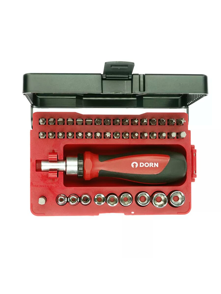 Храповая отвертка с набором насадок