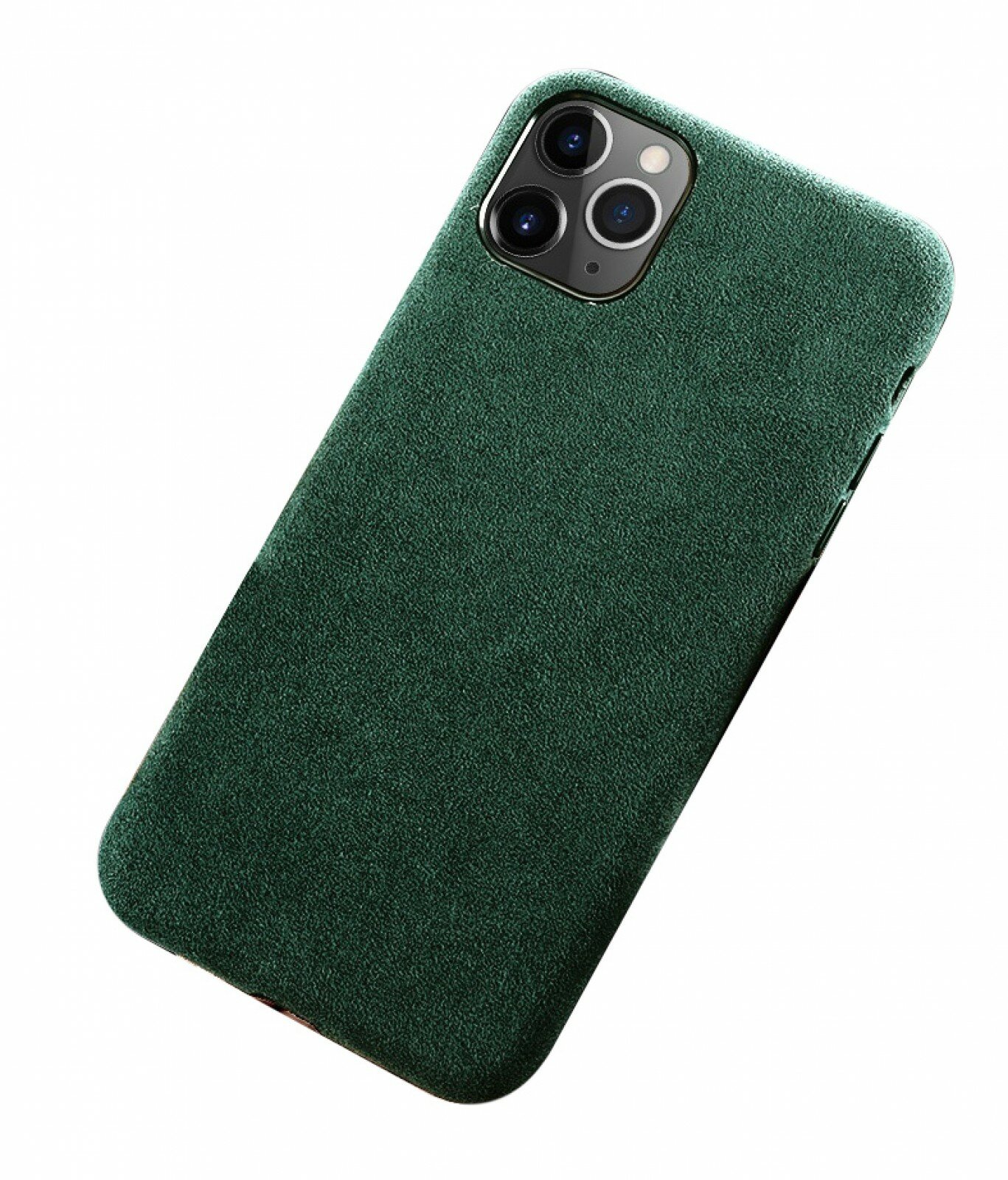 Задняя панель-крышка MyPads Алькантара для iPhone 11 из замши зеленая