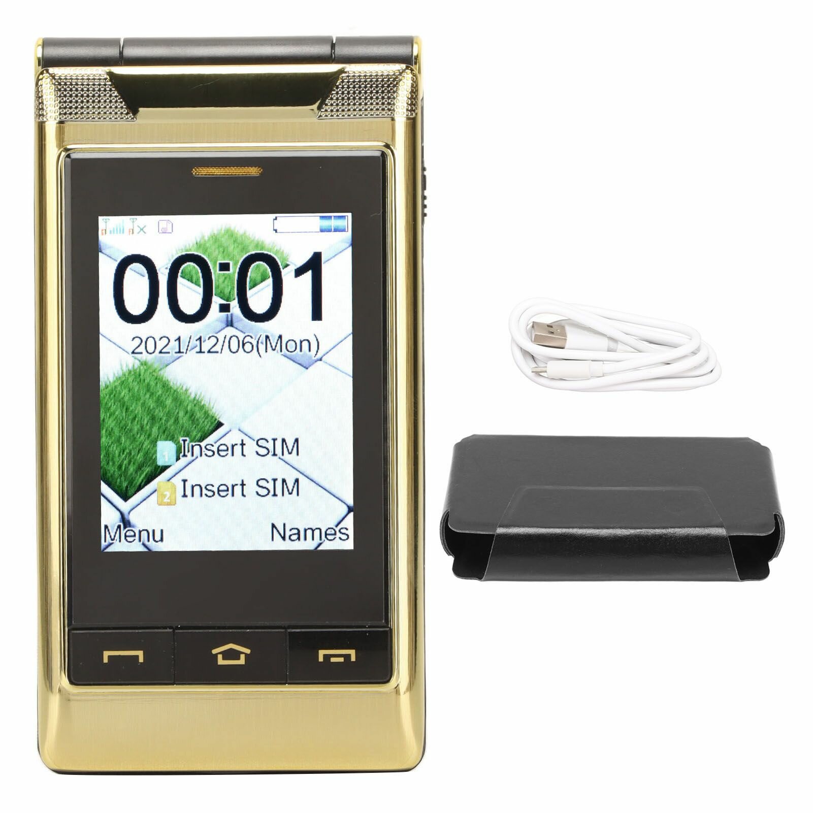 Раскладушка 3.0", 2G, 5900 мАч, камера, фонарик (Золото)