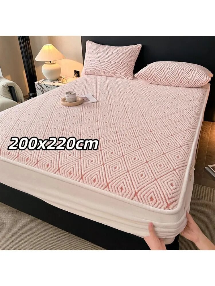 Простыня стандартная покрывало коралловый флис, Бархат, 200x220 см