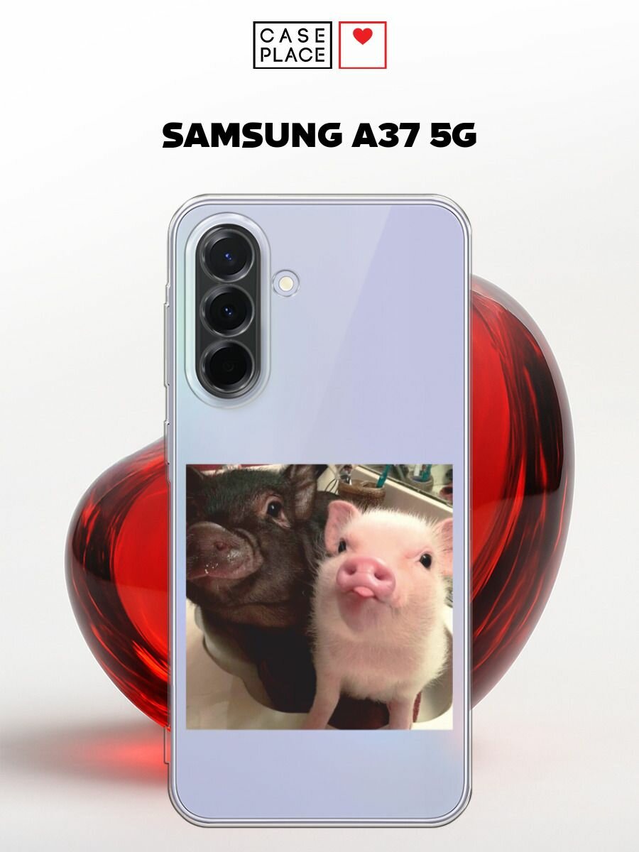Чехол на Samsung Galaxy A37 5G / Самсунг Галакси A37 5G с принтом Два поросенка