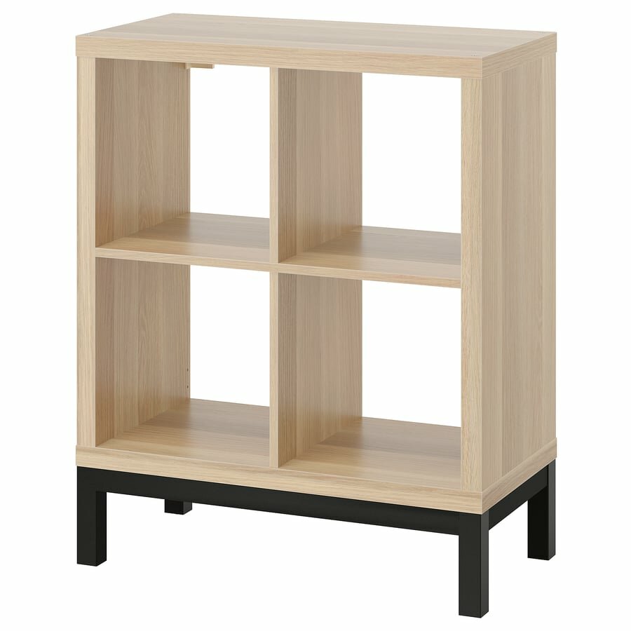 Книжный стеллаж 4 полки IKEA KALLAX цвет имитация дуба/черный 77x94 см 794.426.27