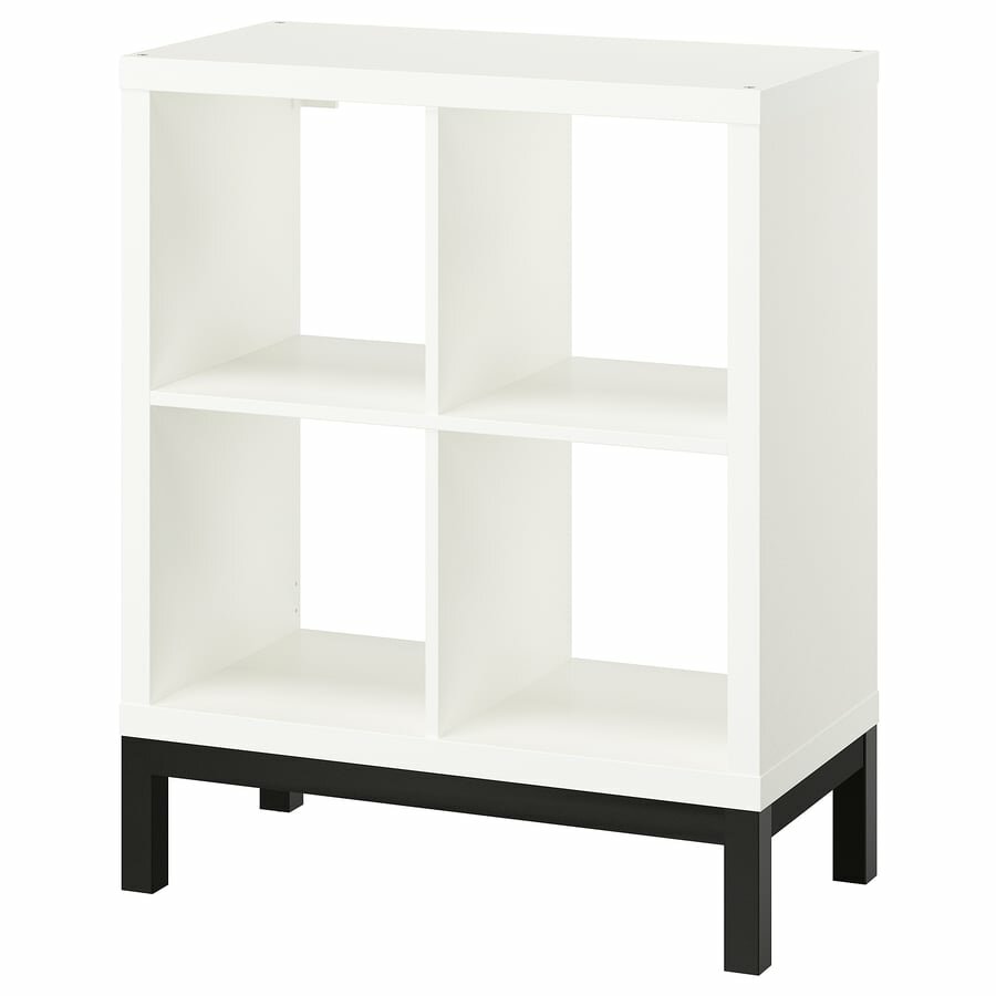 Книжный стеллаж 4 полки IKEA KALLAX цвет белый/черный 77x94 см 094.426.40