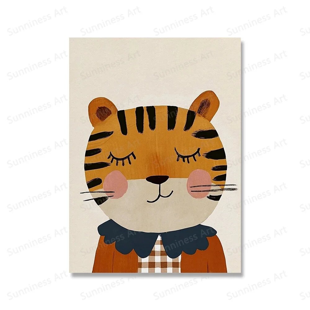 Тайгер на холсте 20x30см, цвет ZLH1145, unframed