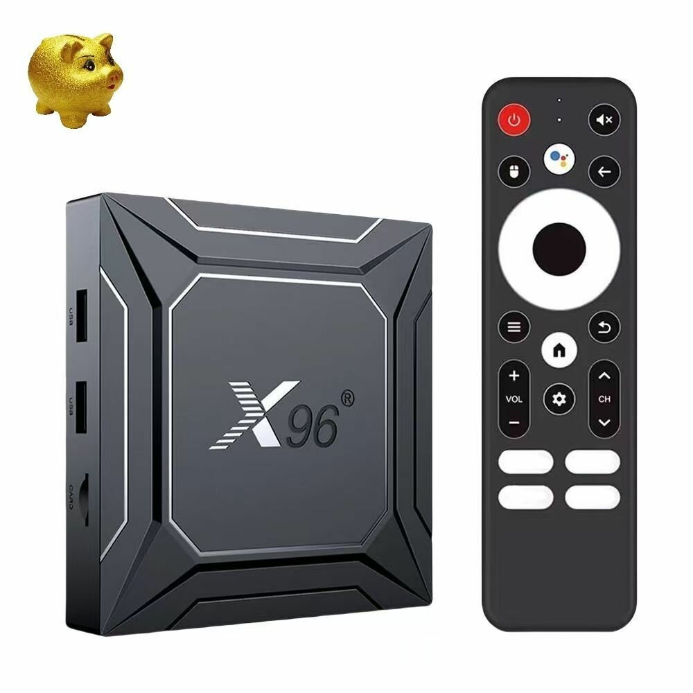 Android 14 Телевизионная коробка X96 M200 4GB 64 ГБ Кристалл Утро S905X5M 1000M Локальная сеть AV1 BT5.0 5G Двойная приставка WiFi