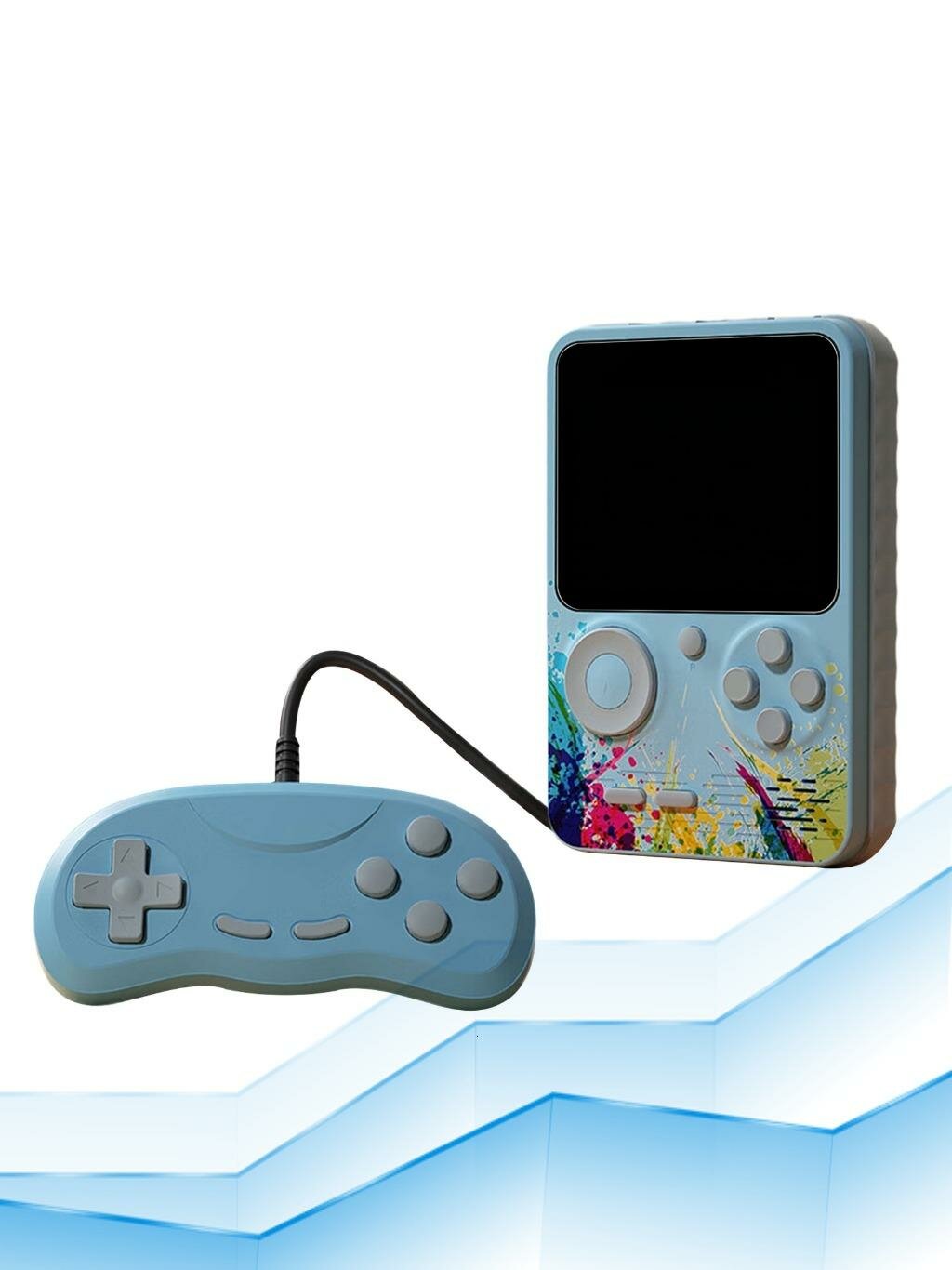 Игровая консоль 500 в 1, Синий - Двойной