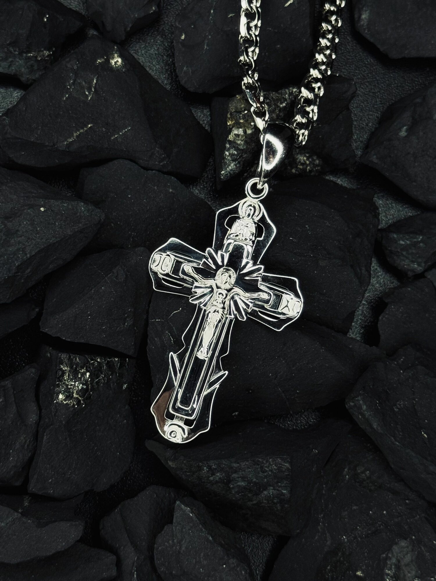 Крестик, серебро, 925 проба