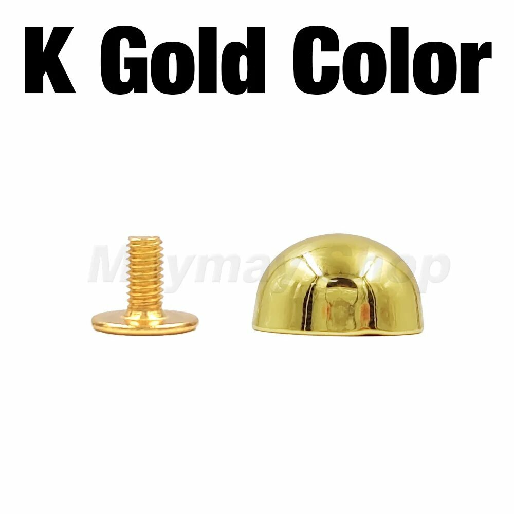 Заклепки купольные K Gold Color, 10 шт
