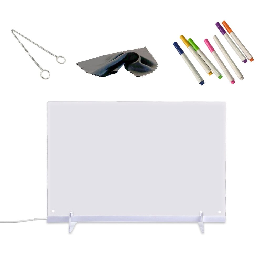 Многофункциональная Светящаяся Доска Для Рисования, Стираемая Прозрачная Акриловая Доска Для Демонстрации Заметок И Рекламы
