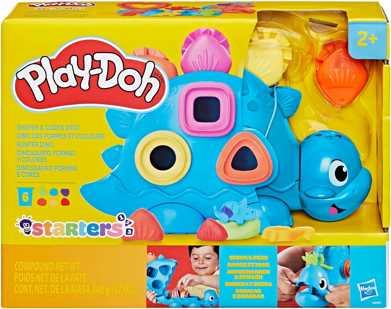 Игровой набор для лепки Play-Doh - "Динозавры разных форм и цветов", 10 предметов - G0491
