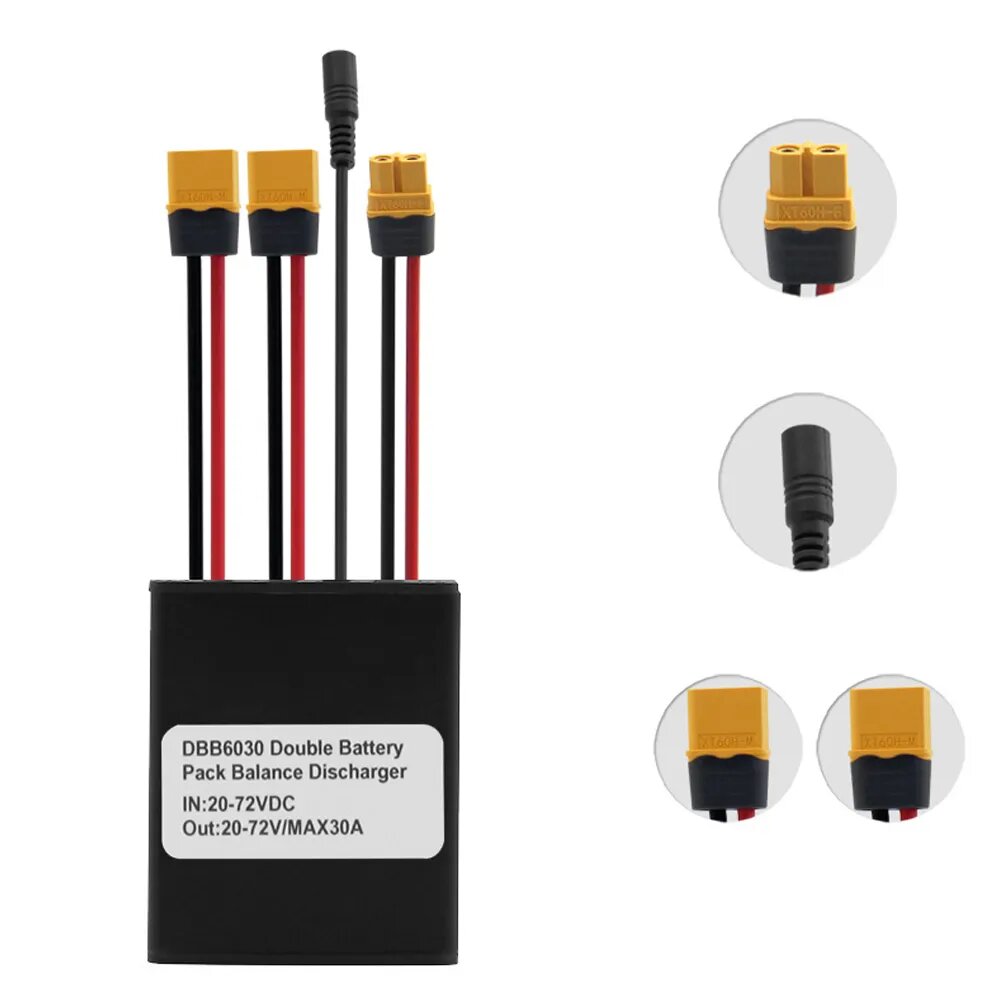 Балансир для двух аккумуляторов DBB6030 Double Battery Pack Balance Discharger 20-72V MAX30A