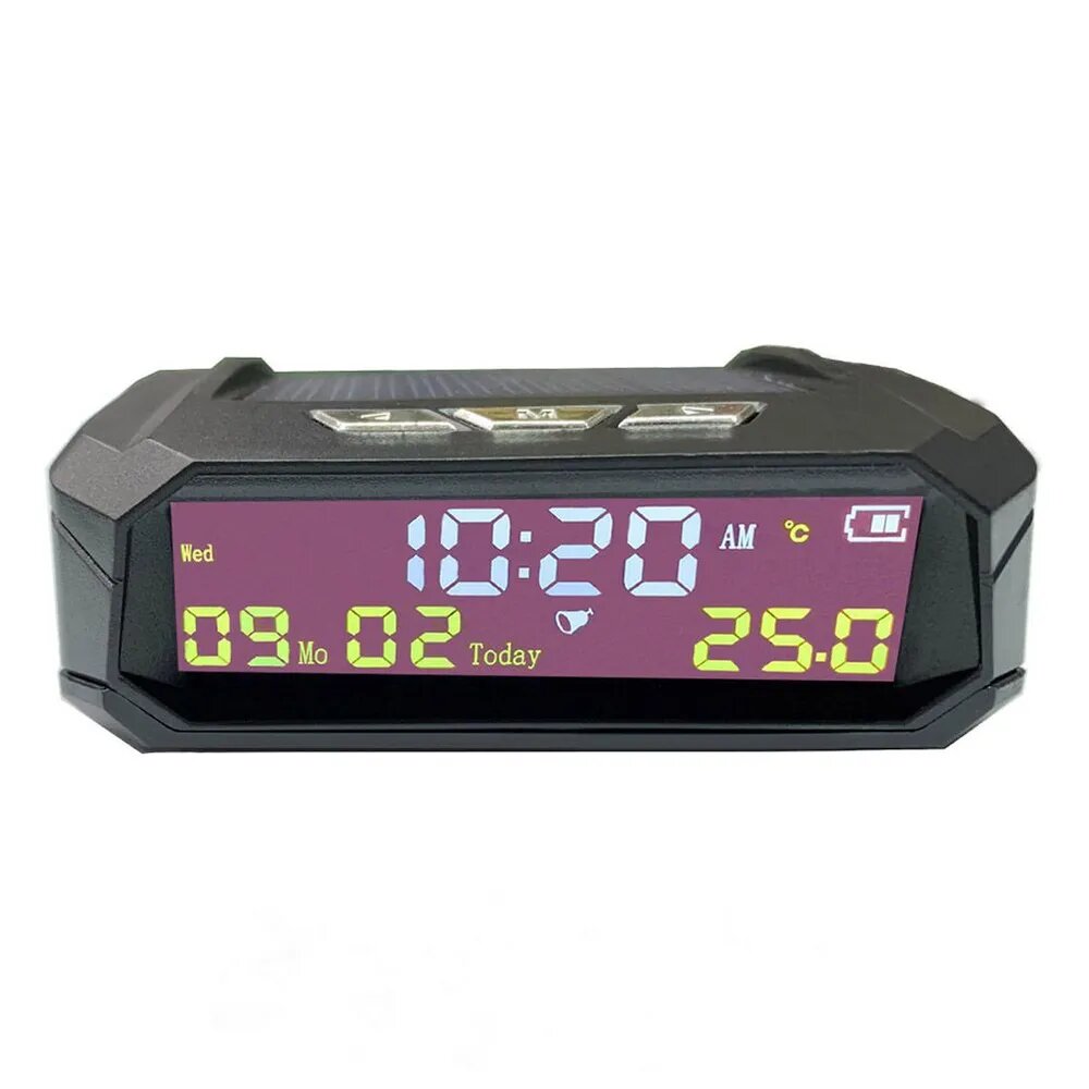 Втомобильные цифровые часы AN02 TPMS Look на солнечных батареях с указателем температуры в автомобиле