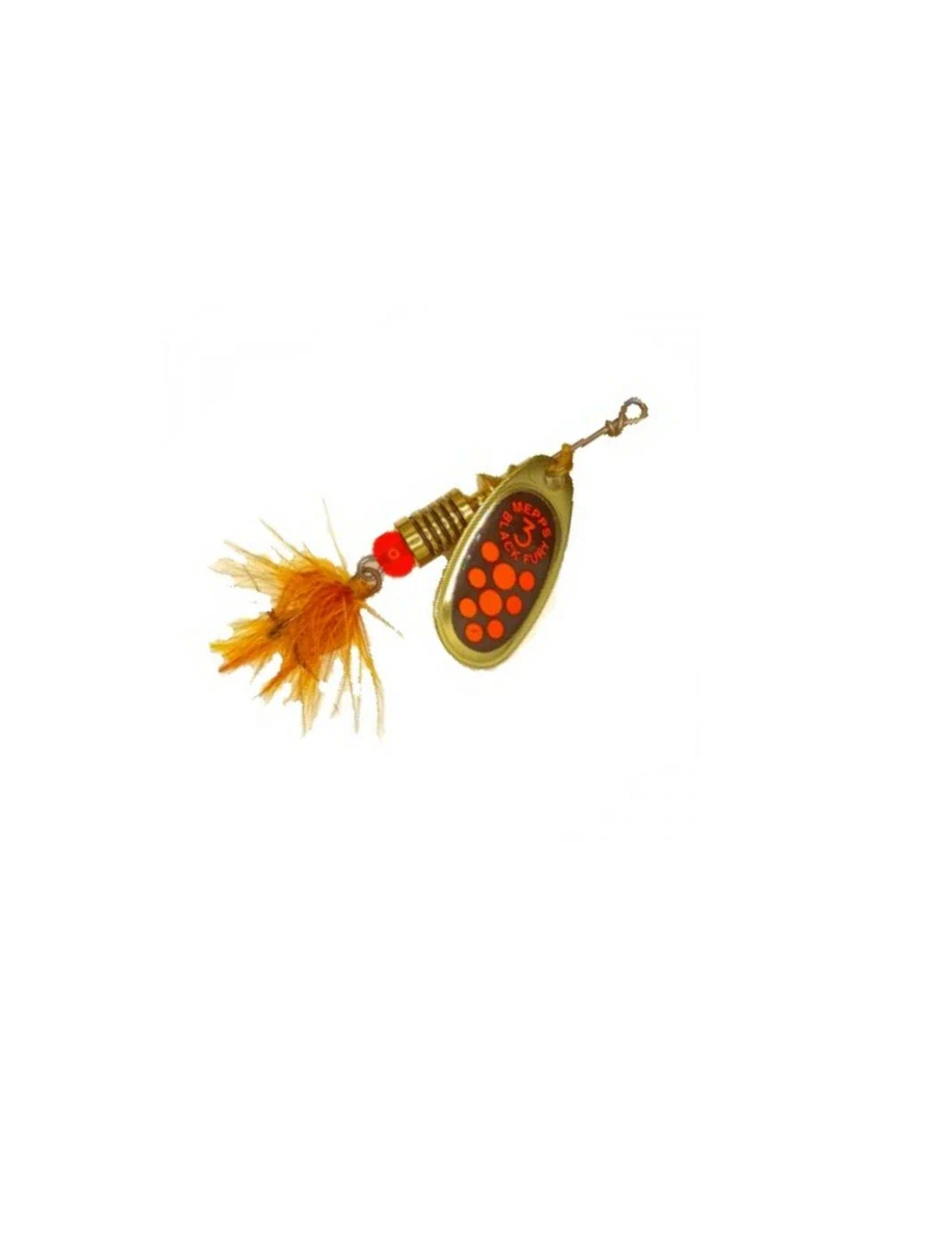 Блесна вращающаяся Mepps BLACK FURY MOUCHE, 3, Gold/Orange, комплект из 1 шт.