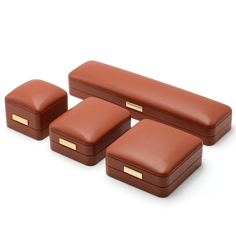 Коричневая шкатулка для украшений из искусственной кожи, Khaki, Pendant Box
