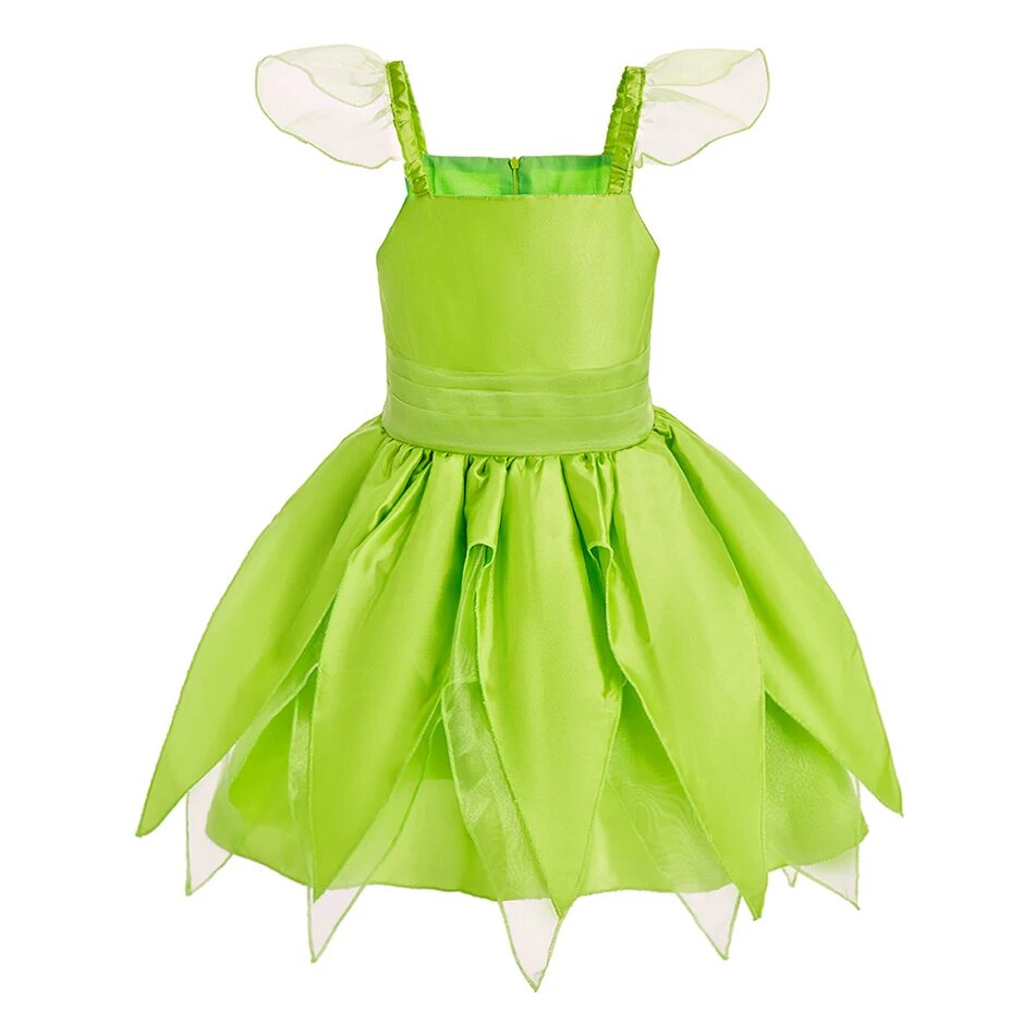 Детское платье принцесс Disney из полиэстера Size 120, Зеленый, DH10B0