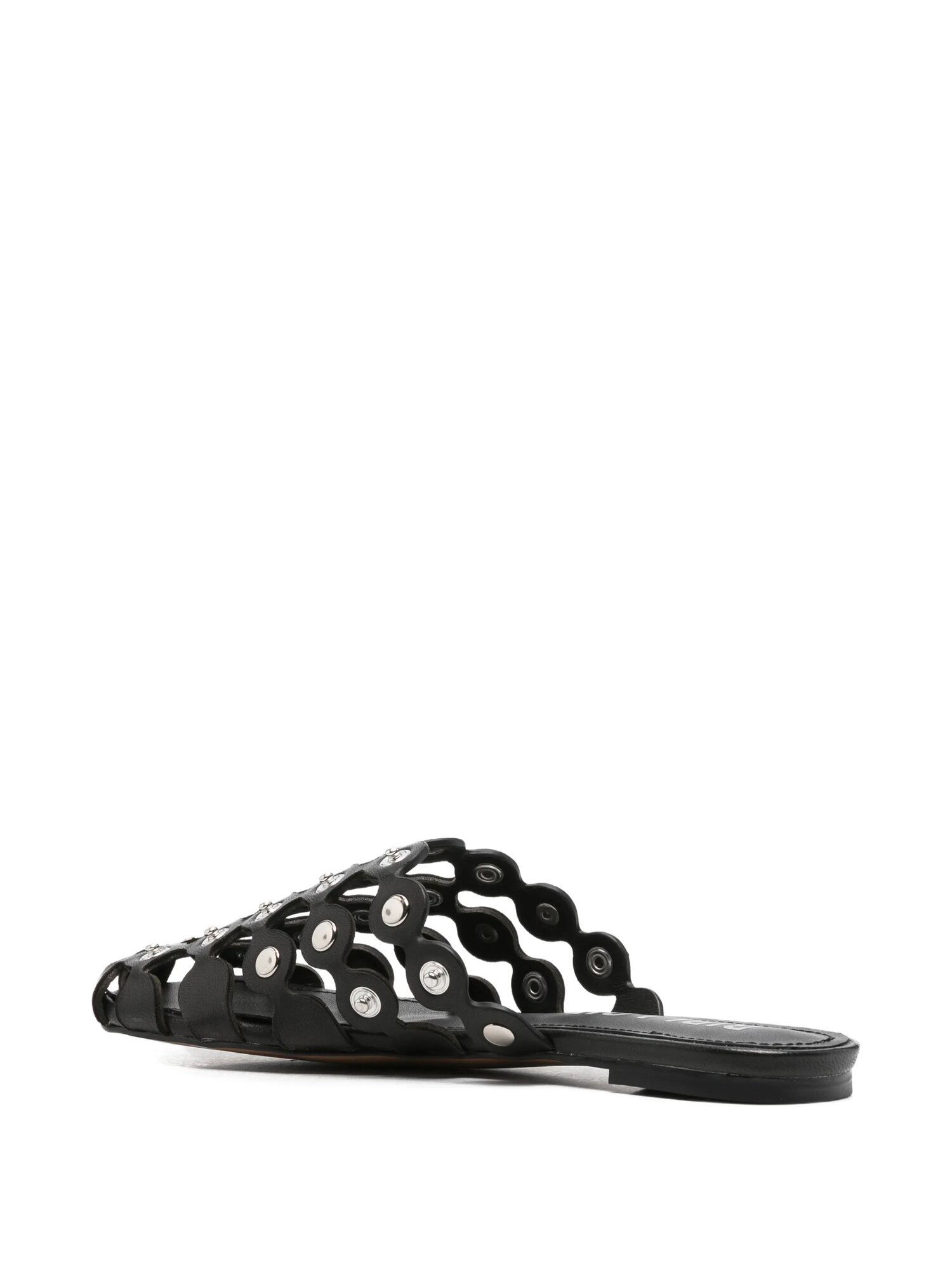 Шлёпанцы Bibi Lou Embellished leather slippers, размер 39, black/black — фото 1