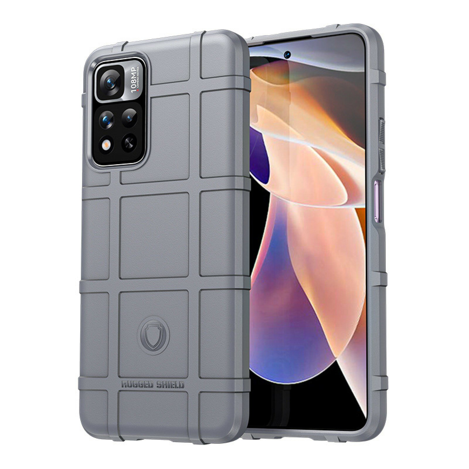 Чехол-бампер MyPads для Xiaomi Redmi Note 11 Pro и Note 11 Pro Plus противоударный серый