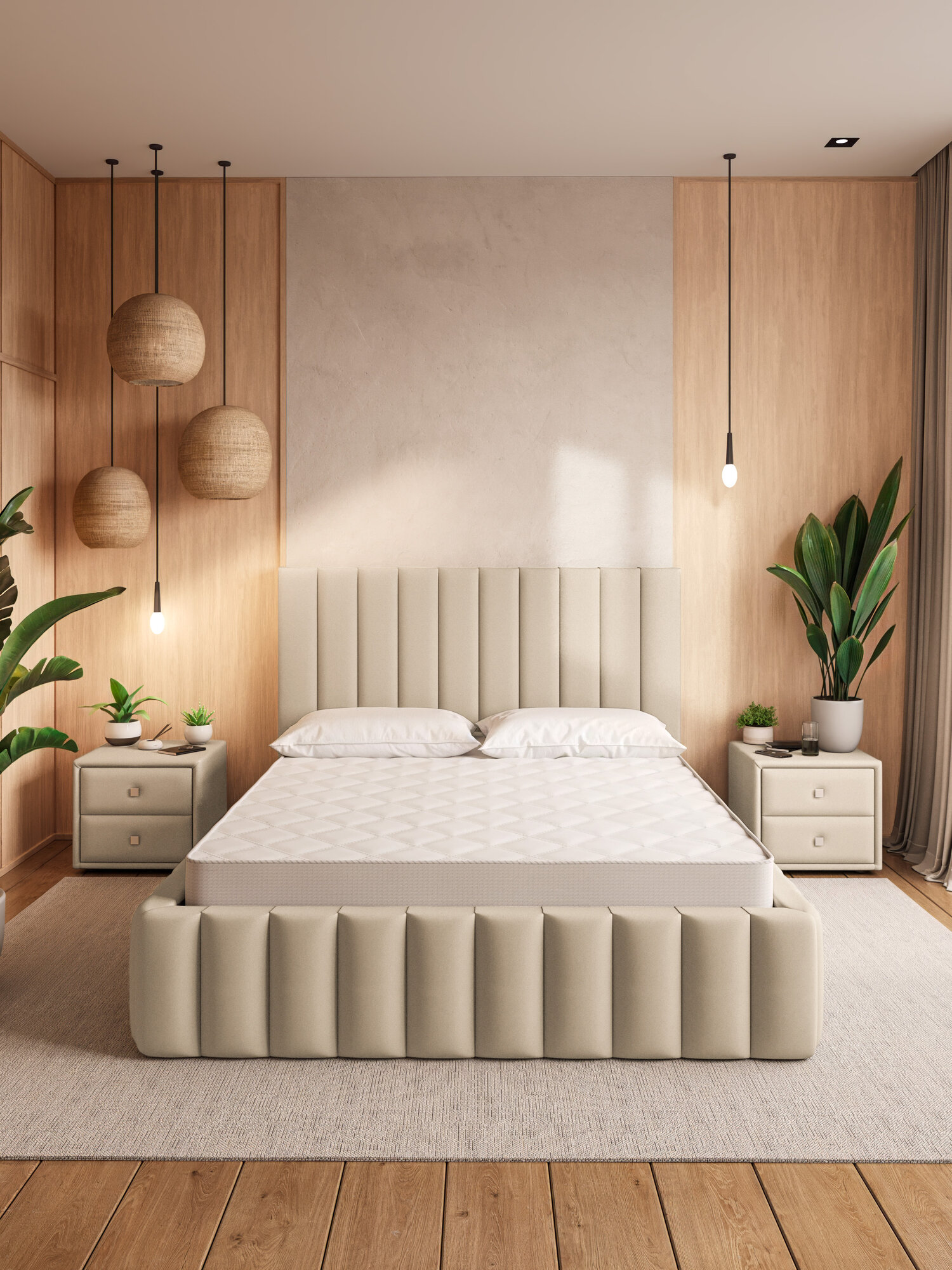 Кровать двуспальная 160х200 с подъемным механизмом, Милан макси с мягким изголовьем для дома и спальни, ортопедическое основание, ящик для белья