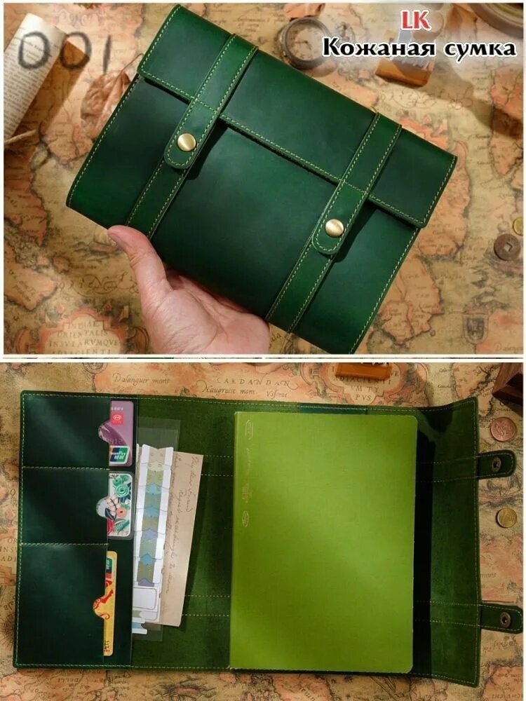 Обложка из натуральной кожи для блокнота, ежедневника, книги А5