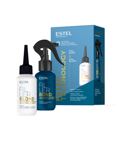 FT/NP Набор филлеров для волос REMOUNT FILLER TECHNOLOGY (FILLER BLOND для блондированных волос 100 мл, FILLER BOND для всех типов волос 100 мл)