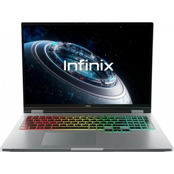 Ноутбук INFINIX GTBook GL614 16", 2026, IPS, Intel Core i7 13620H 2.4ГГц, 10-ядерный, 16ГБ LPDDR5, 1ТБ SSD, NVIDIA GeForce RTX 5060 для ноутбуков - 8 ГБ, Windows 11 Home, серебристый (710050