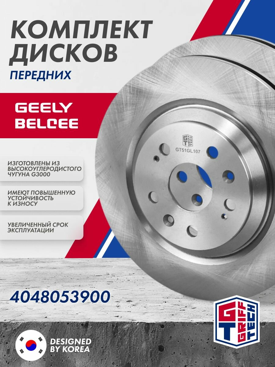 Диск тормозной (Комплект 2 ШТ) передний Atlas PRO, BELGEE X70 ; 4048053900