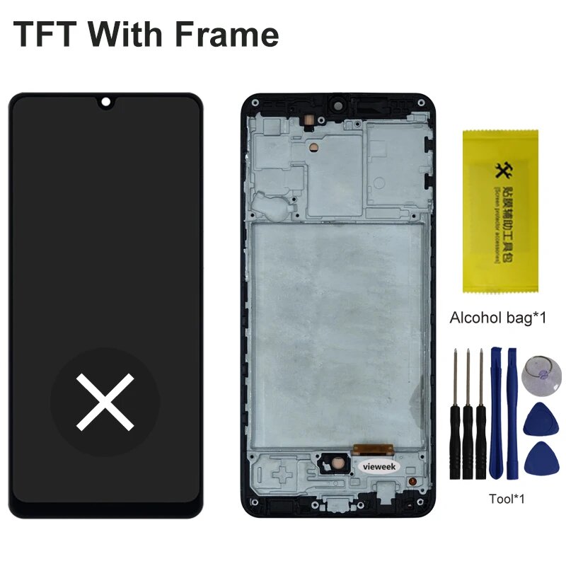 AMOLED-экран для Samsung Galaxy A31 A315, ЖК-дисплей, сенсорный экран для Samsung TFT With Frame