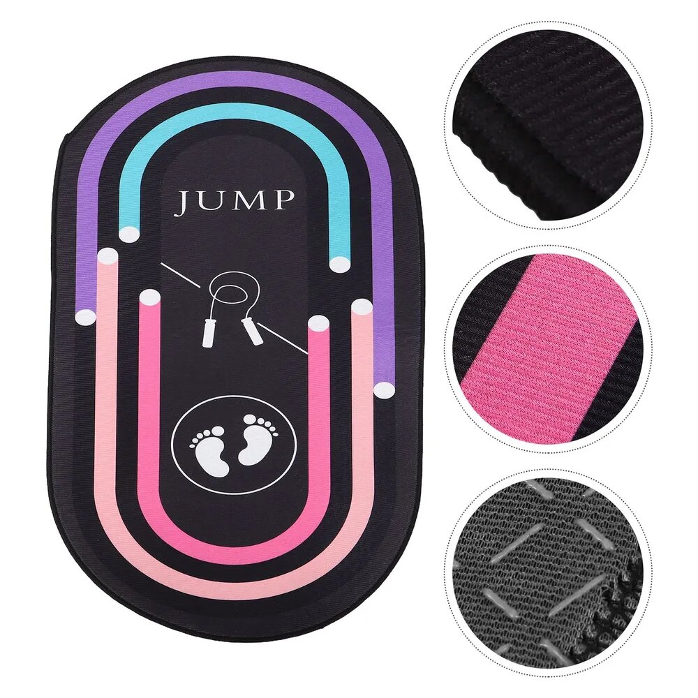 Амортизирующий фитнес-коврик из полиэстера для йоги и прыжков скакалки дома,1 х прыжковый мат,75.14*47.08, Разноцветный,