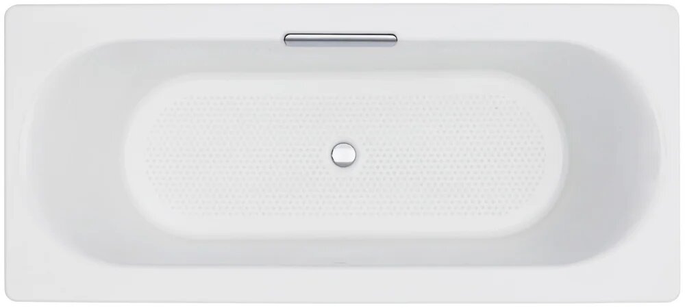 Чугунная ванна Jacob Delafon Volute E6D901-0 без опоры 170x80, 216 л, встраиваемая, прямоугольная, белая, глянцевая, антискользящее покрытие, в современном стиле