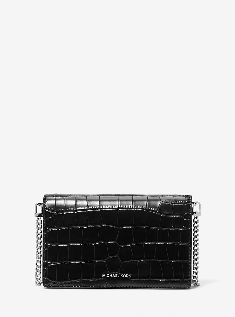 Сумка кросс-боди Jet Set Medium Crocodile Embossed Leather Crossbody Bag