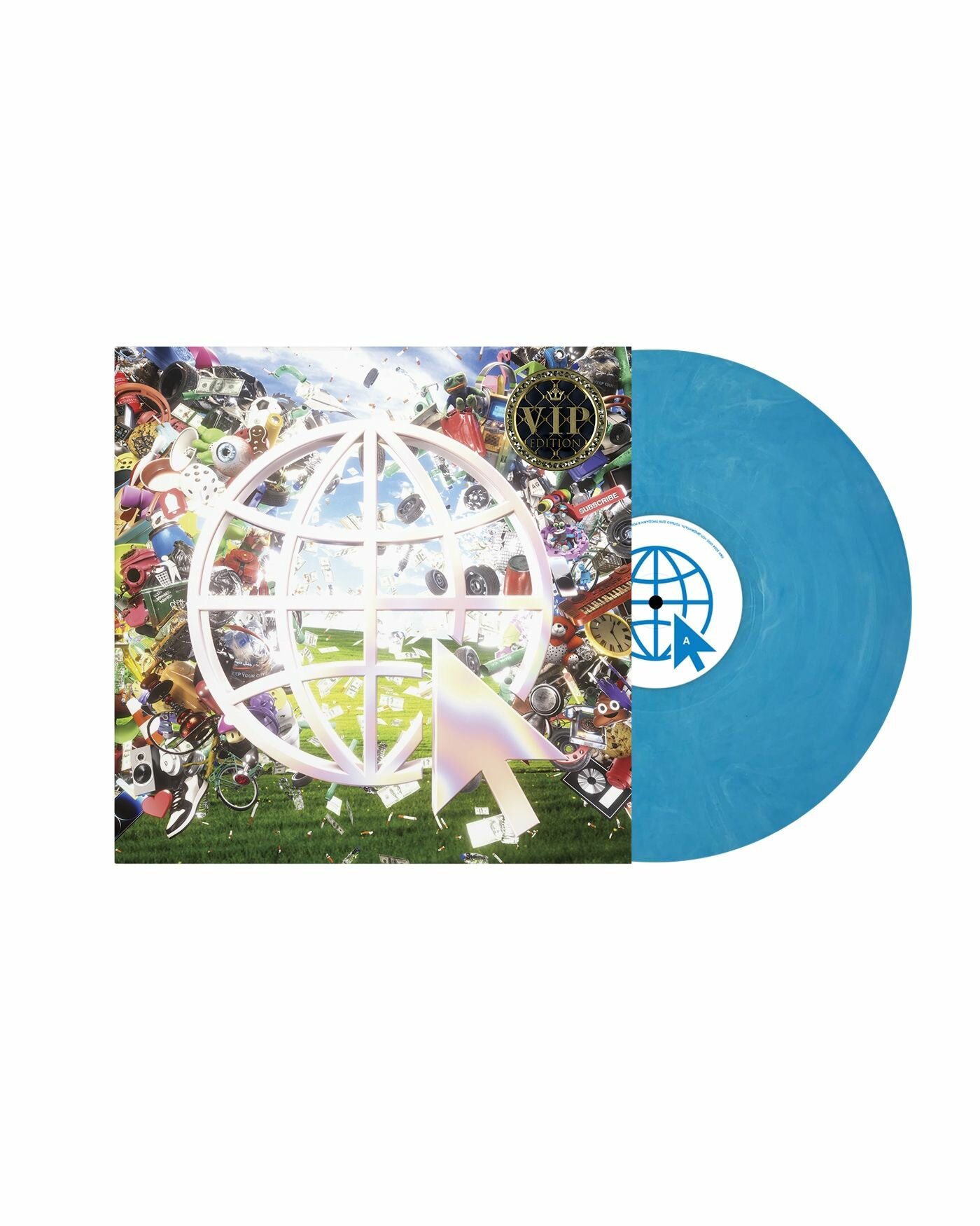 Виниловая пластинка Cream Soda - Internet Friends (VIP Edition) (2LP, 2025, S&P Digital) blue+white marbled