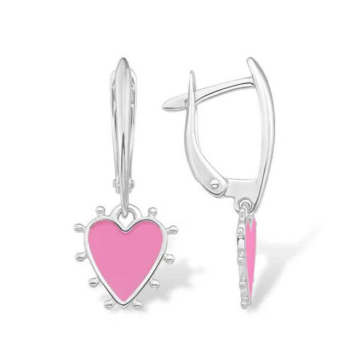 Серьги, серебро, 925 проба, эмаль