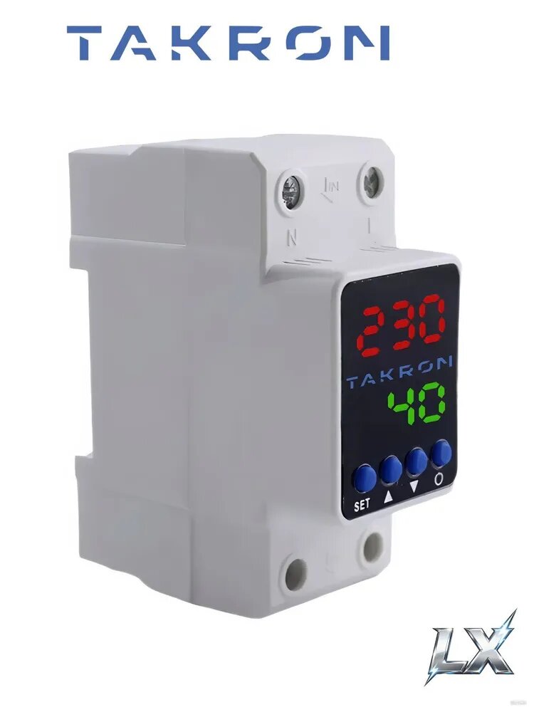 Реле контроля напряжения и тока TAKRON TN-R1 40А