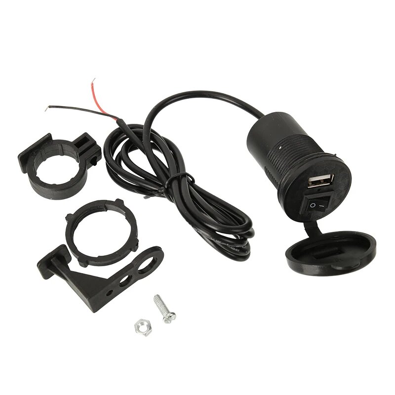 USB-зарядное устройство для мобильного телефона для мотоцикла, водонепроницаемая розетка для порта 12 В