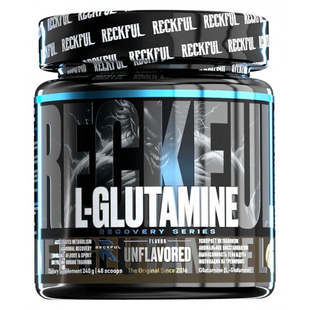 Reckful L-Glutamine, 240 г, Вкус Unflavored / Без вкусовых добавок
