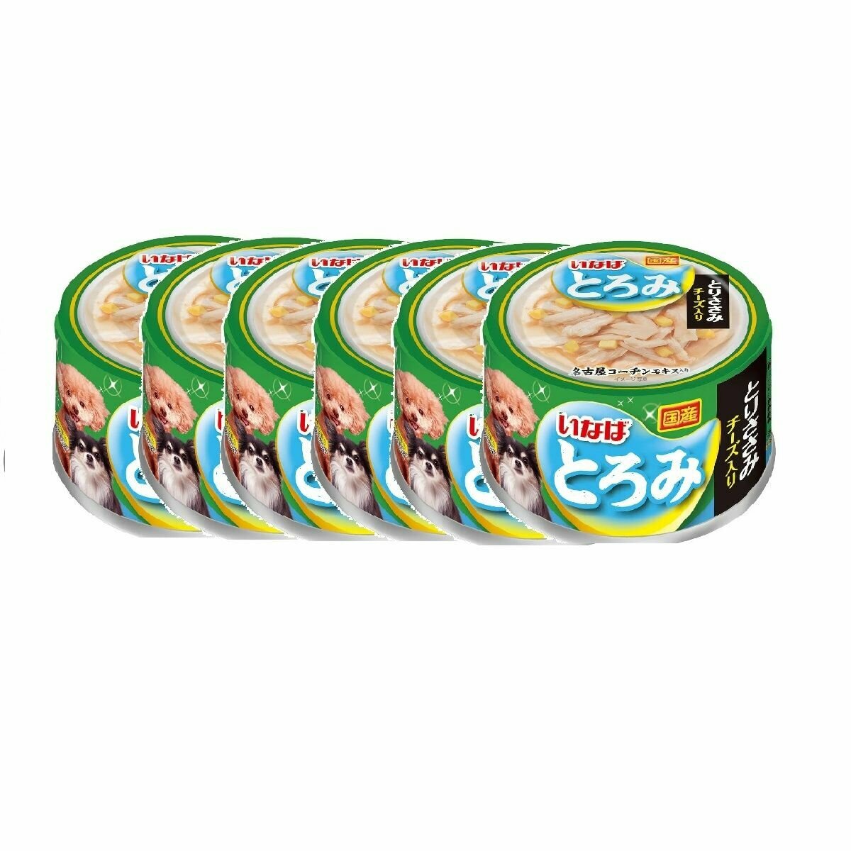 Влажный корм для собак Inaba Toromi Куриное филе курицы с сыром в бульоне 80г*6шт
