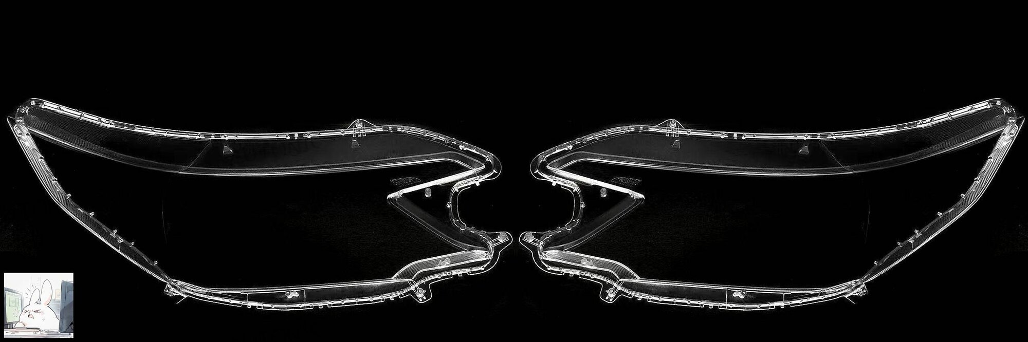 Комплект стекол фар для Honda CR-V 4 (2011–2015), оптический поликарбонат — замена передних фар