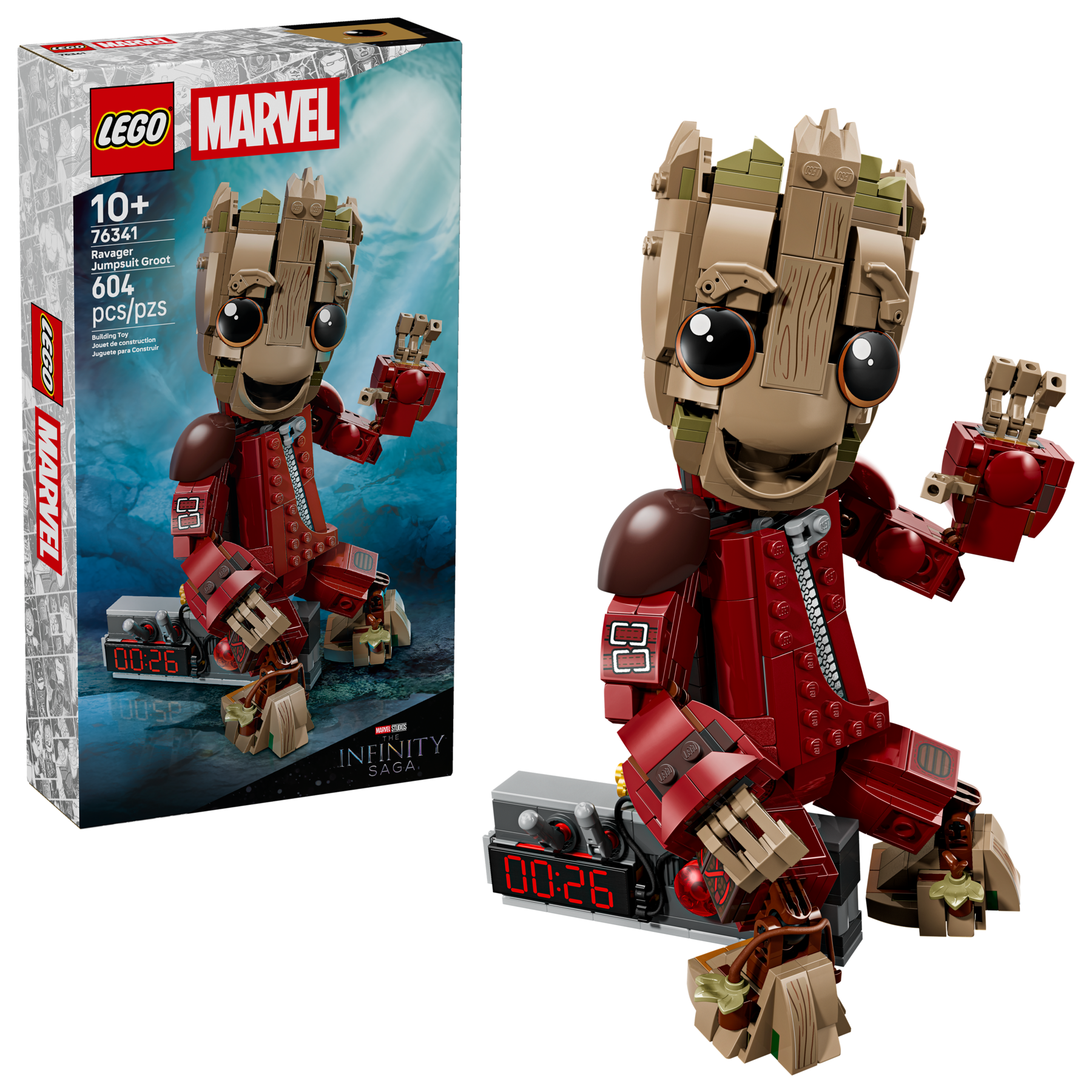 Конструктор LEGO Marvel Грут в костюме разрушителя 76341, 604 детали, от 10 лет